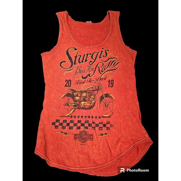 Shirts | Sturgis Black Hills Rally Harley Davidson Orange Tank ...